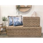 Rattan Trunk - Greywash Large - Humble Home