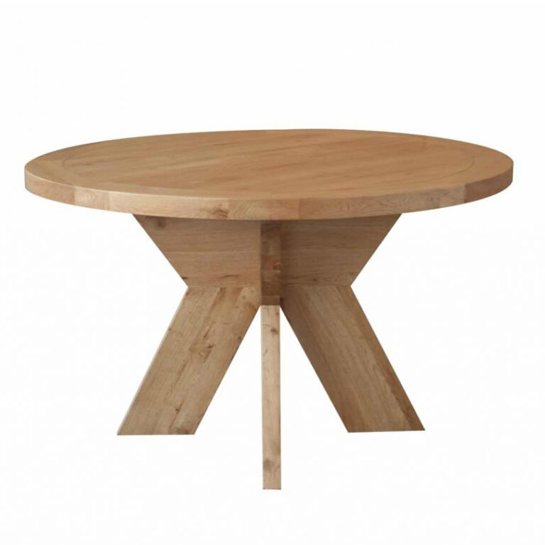 Jackson Oak Round Dining Table - 130cm - Humble Home